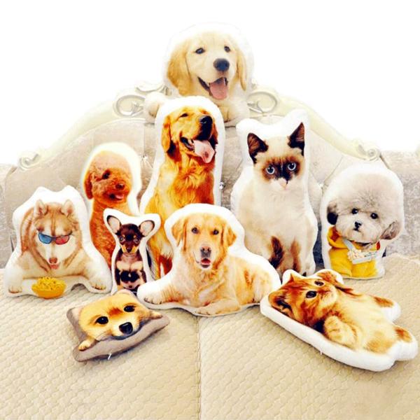 ・??Pillow Material: The custom pet molding pillow cover made of printed on high quality short plush , smooth, non-fading...