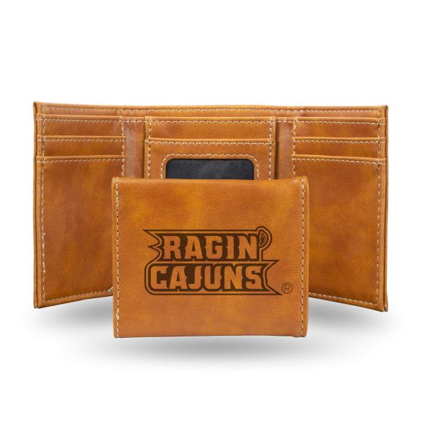 ・Durable trifold wallet measures 3.25 x 4.25-inches・Decorated with laser engraved team logo on front of wallet・Features ...