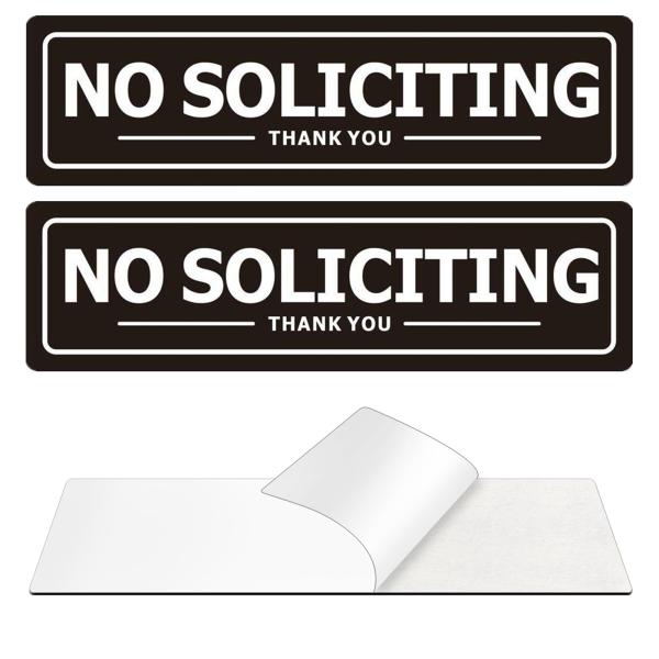 ・?【強力な粘着性を備えた非毒性のサイン】このブラックドア/壁用No Solicitingサインは強力な自己粘着性裏地が付いています。 木材、ガラス、金属、滑らかな壁面など、ほとんどの滑らかで平らな面に簡単に取り付けることができます。 様々...
