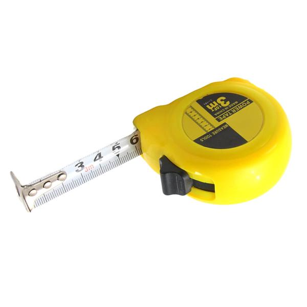 ・【Dimension】- 3m / 9.8ft Tape Measure; Tape material: Steel; Case Material: Plastic;Accuracy: 1mm;Tape Surface: White pa...
