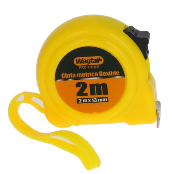 ・【Dimension】- 2m / 6.6ft Tape Measure; Tape material: Steel; Case Material: Plastic;Accuracy: 1mm;Tape Surface: White pa...