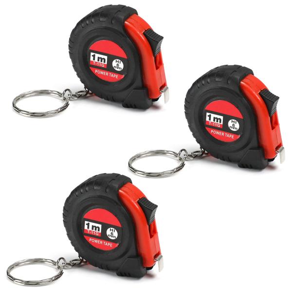 ・【Dimension】- 1m / 3.3ft Tape Measure; Tape material: Steel; Case Material: Plastic;Accuracy: 1mm・【High Quality】- Metric...