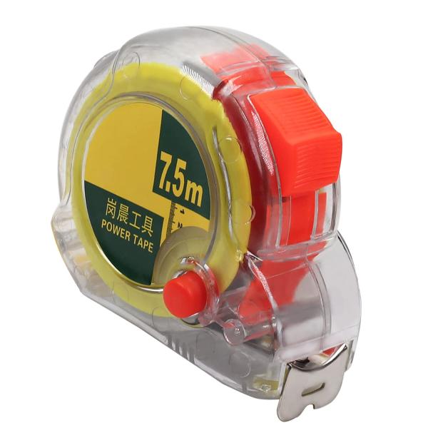 ・【Dimension】- 7.5m / 24.6ft Tape Measure; Tape material: Steel; Case Material: Plastic・【High Quality】- Metric scale,mark...