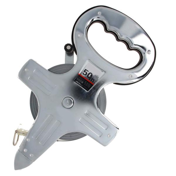 ・【Dimension】50M / 164ft Portable Steel Frame Ruler; outer case is made of iron, the ruler is steel・【High Quality】The rul...