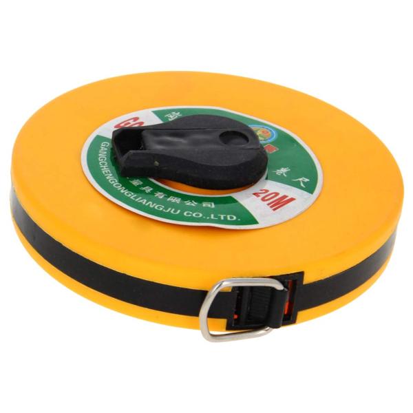 ・【Dimension】- 20M / 65.6ft round case retractable measure tape； Tape material: Leather; Case Material: Plastic・【High Qua...