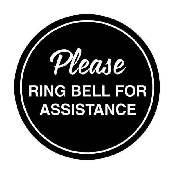 ・美しくデザインされた看板 ByLITA Circle Please Ring Bell for Assistance Sign 自宅、オフィス、ビジネス、学校用。・寸法: 直径4インチ。・プレミアムレーザー彫刻プラスチック。・看板には、オ...
