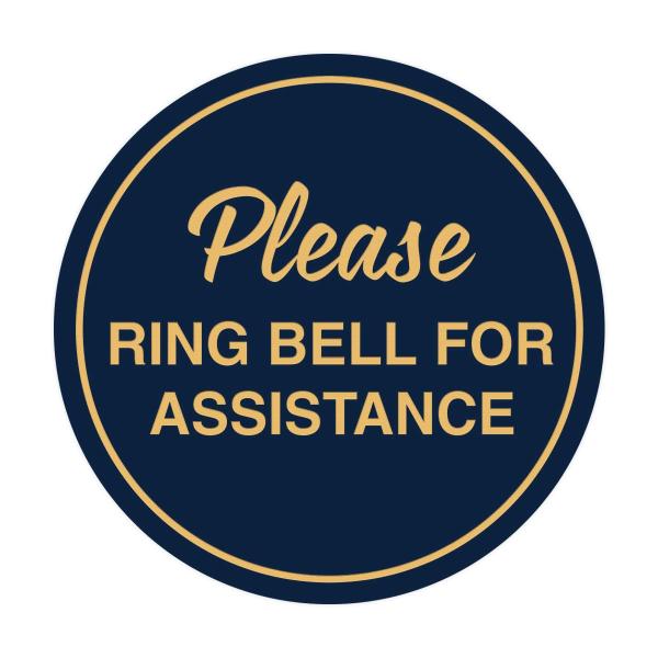 ・美しいデザインのサインByLITA Circle Please Ring Bell For Assistanceサイン。ご自宅、オフィス、ビジネス、学校用。・寸法:直径6インチ。・プレミアムレーザー彫刻プラスチック。・サインには、ほとんど...
