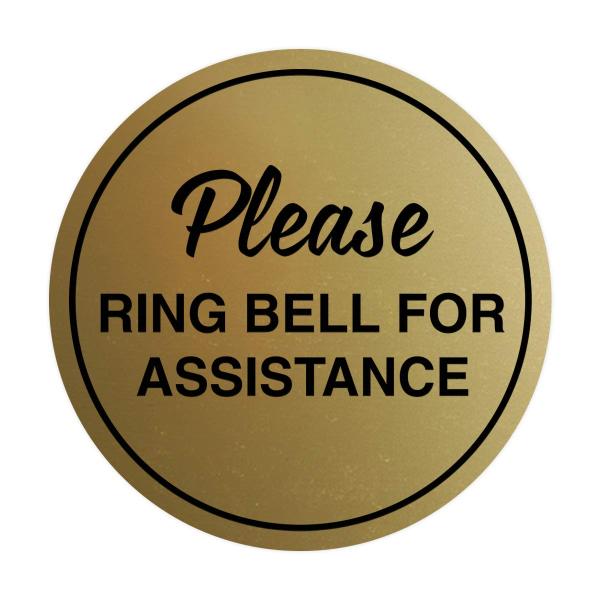 ・美しくデザインされた看板 ByLITA Circle Please Ring Bell For Assistanceサインをご自宅、オフィス、ビジネス、学校に。・寸法：直径8インチ。・プレミアムレーザー彫刻プラスチック。・ほとんどの表面に...