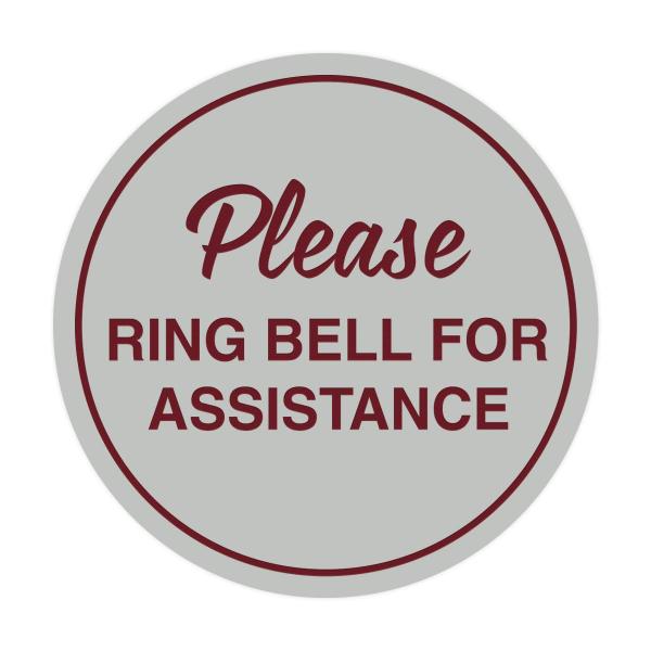 ・美しいデザインのサインByLITA Circle Please Ring Bell For Assistanceサイン。ご自宅、オフィス、ビジネス、学校用。・寸法:直径4インチ。・プレミアムレーザー彫刻プラスチック。・サインには、ほとんど...