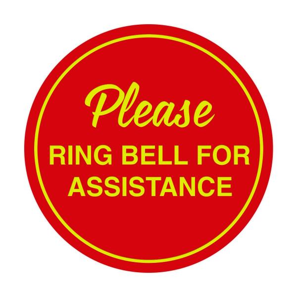 ・美しいデザインのサインByLITA Circle Please Ring Bell For Assistanceサイン。ご自宅、オフィス、ビジネス、学校用。・寸法:直径6インチ。・プレミアムレーザー彫刻プラスチック。・サインには、ほとんど...
