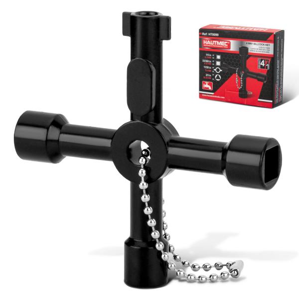 ・4 Way sillcock key multi-functional universal cross key is a handy tool for plumbers, electricians and so on・Water keys...