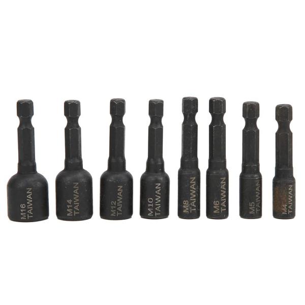 ・ALLOY STEEL MATERIAL: Hex shank tap sockets are made of alloy steel with high hardness and high wear The inside is hole...