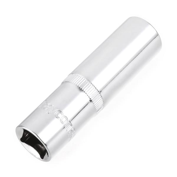 差込角1/2インチ（12.7mm）・16mmの12ポイント ディープソケット。クロムバナジウム鋼製で高い強度と耐久性を誇り、鏡面クロムメッキ仕上げにより錆びにくい構造です。12ポイント設計により、6ポイントの2倍の角度でファスナーにアクセス...