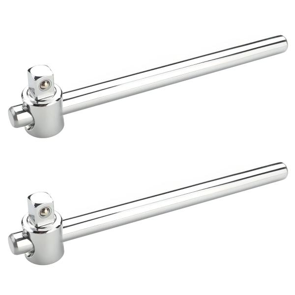 ・【Dimension】-3/8 inch drive sliding T-handle by 6.5 inch (165mm) length.・【Cr-v Steel】-Chrome vanadium alloy steel constr...