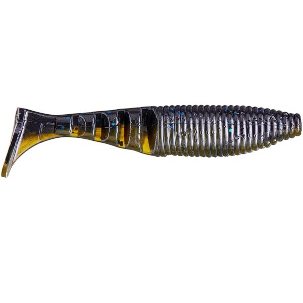 ・入数: 5本入・LENGTH: 4inch(90mm)・Weight: 9.3g・Color: No.991 021/297 Laminate・力強いスイミングモーションを起こすスイムベイトタイプのザコです。