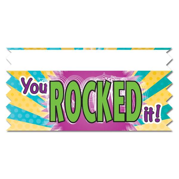 ・Pack Size: 25・Size: 4" x 2" Ribbon・Double sided adhesive strip on the top front of the ribbon・Ideal for attaching to ba...