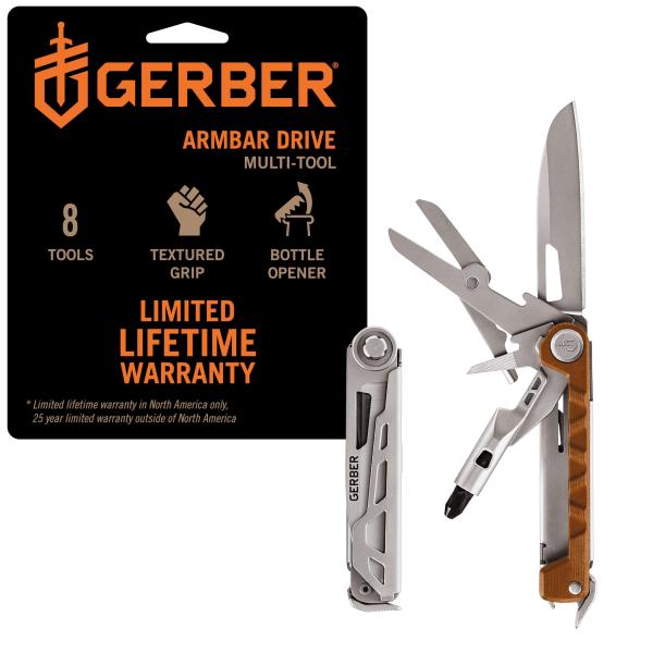 ・8-IN-1 MULTITOOL: Features a 2.5" plain edge pocket knife blade with frame lock, hammer, scissors, awl, 2-sided 1/4" bi...
