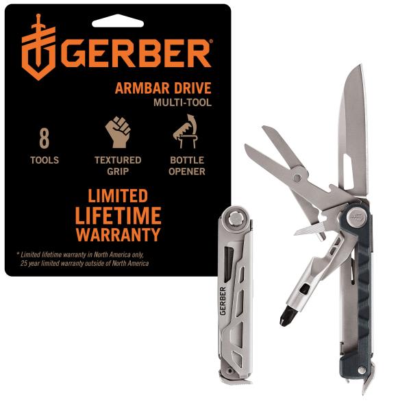 ・8-IN-1 MULTITOOL: Features a 2.5" plain edge pocket knife blade with frame lock, hammer, scissors, awl, 2-sided 1/4" bi...