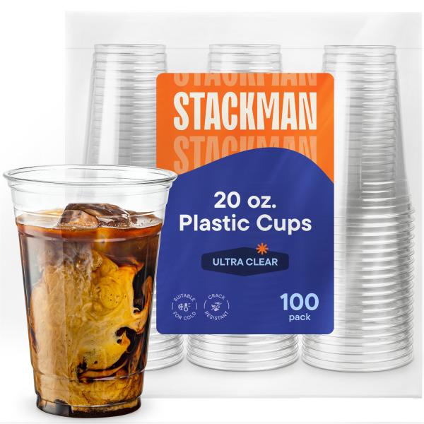 ・Happy serving: 20 oz. Clear (PET) plastic cold Cup is perfect for serving refreshing drinks and cocktails at your bar o...