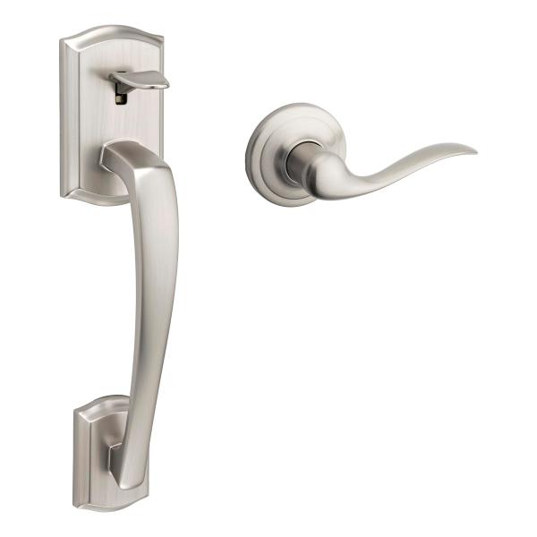 ・HANDLESET AND INTERIOR LEVER: Use on exterior front doors for added security and style, combine with a Kwikset electron...