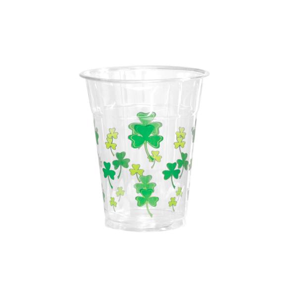 ・Party Essentials sturdy 12-ounce shamrocks/ clovers design soft plastic party cups・Each package contains 40 festive pri...