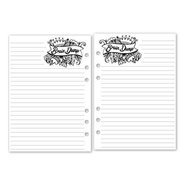 ・[FAR OUT DESIGN] Boost creativity with our A5 Brain Dump Groovy Planner Refill. Each page features a bold, funky header...