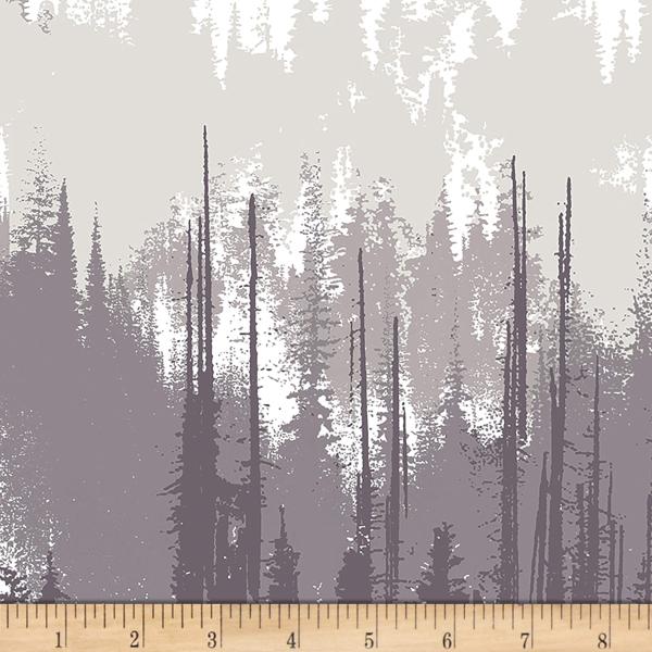 Art Gallery Fabrics（アートギャラリーファブリクス）のBlitheコレクションEvergreens Dusk。Katarina Roccelaデザインの200スレッドカウントコットンプリントで、グレーとクリームを基調とした...