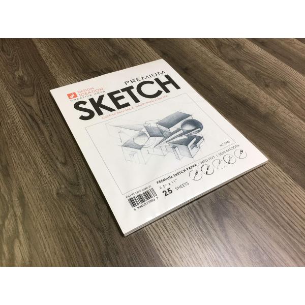 ・鉛筆・インク・木炭・マーカー・水彩対応のリムーバブルシート用紙パッド。・67ポンド（147gsm）プレミアムスケッチ用紙。ホワイト。・半光沢仕上げ、インクジェット・レーザー印刷対応。・リサイクル・無酸性素材、米国製。・Design Ide...