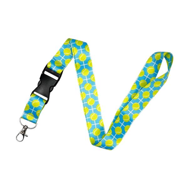 ・Stylish Tennis-Themed Design - Show off your love for tennis with this eye-catching lanyard, featuring a fun tennis bal...