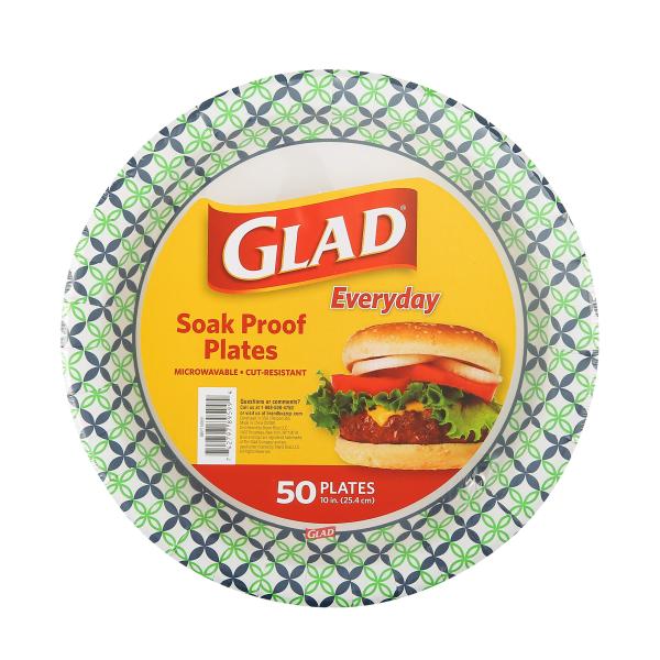 ・SOAK PROOF PAPER PLATES Made from high quality materials that only Glad can offer, these soak proof paper plates are gr...