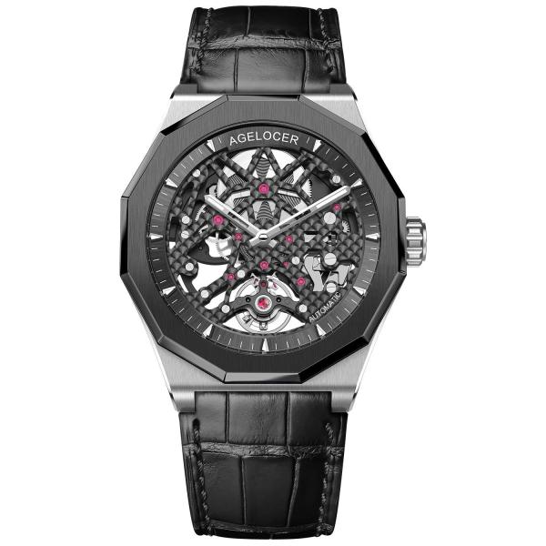 ・?41.5mm(1.63inch) Simple Clean Dial，Big Date Window，30mm Transparent caseback,self-produced auto machanical movt Cal. A...
