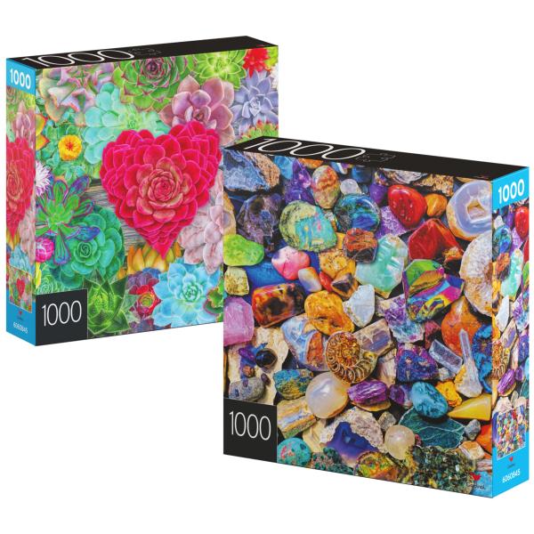 ・JIGSAW PUZZLE 2 PACK: The perfect activity for the entire family to enjoy at home, this pair of vibrantly colorful 1000...