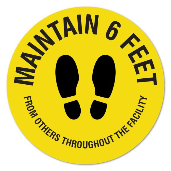 ・UL RATED: Offers a slip resistant protective layer- UL410 classification・SIZE ＆ SPECS: 11" Round Vinyl Label Decal - Co...