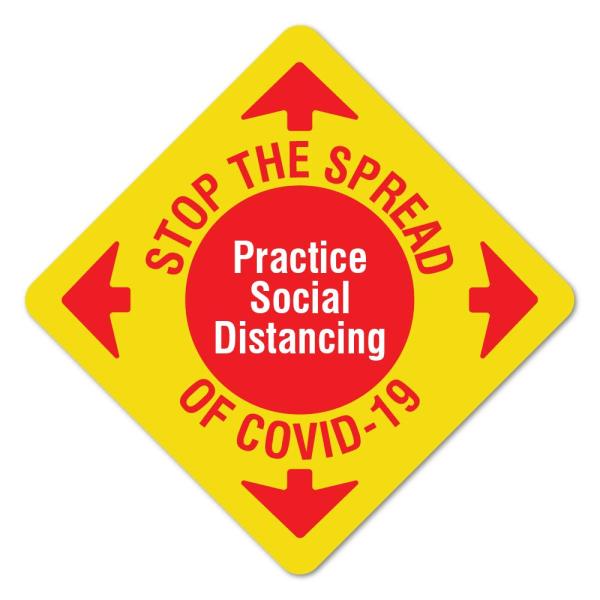 ・UL RATED: Offers a slip resistant protective layer- UL410 classification・SIZE ＆ SPECS: 7" Diamond Vinyl Label Decal - C...