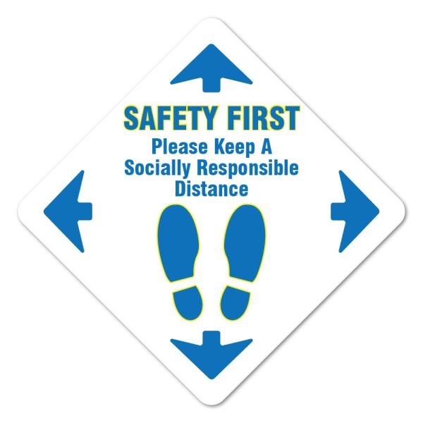 ・UL RATED: Offers a slip resistant protective layer- UL410 classification・SIZE ＆ SPECS: 7" Diamond Vinyl Label Decal - C...