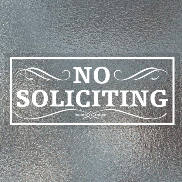 ・No Soliciting Window Stickers for House Home Door: Classy design with words "No soliciting", great no soliciting sign f...