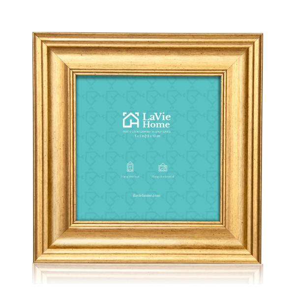 ・CLASSIC DESIGN - LaVie Home 5x5 Gold picture frame has a classic design that fits any decor,whether it's modern or vint...