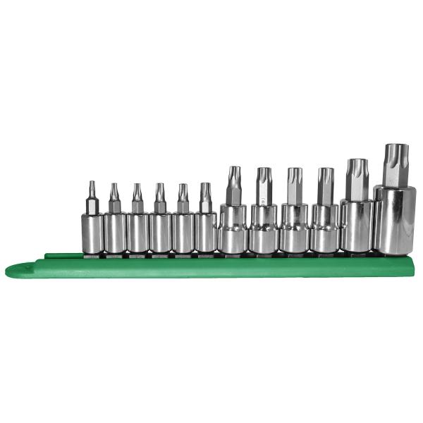 ・Socket bits can be driven by a Ratchet or Socket Spinner・Includes sizes T10, T15, T20, T25, T27, T30, T40, T45, T47, T5...