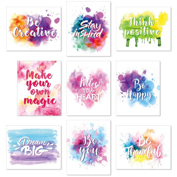・Inspiring decoration: seeing our colorful abstract unframed motivational prints can always keep your day positive and c...