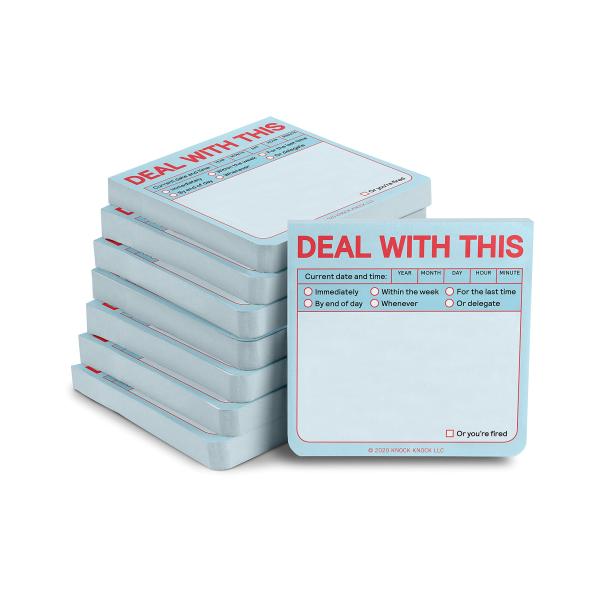 ・8-count sticky note pads; 3 x 3 inches and 100 sheets each・Get crap done and elicit chuckles with Knock Knock Sticky No...