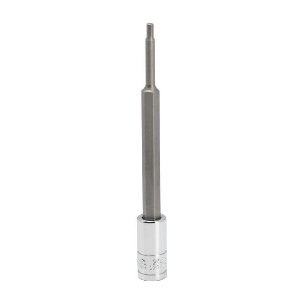 ・BIT SOCKET - 1/4" Dr. 2.5mm Hex Bit Socket 100mmL・SPECIFICATION - Overall length of 100mm (or 3.94 Inches)・DURABLE MATE...