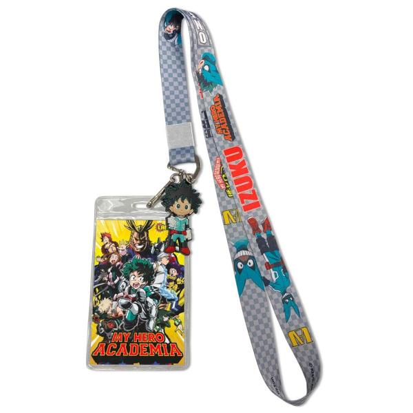 アニメ「僕のヒーローアカデミア」の公式ライセンス商品ネックストラップです。緑谷出久（イズク）デザインのコレクターズアイテム。名札やIDバッジを首から下げて携帯できます。アニメファンへのギフトにも最適な限定品です。