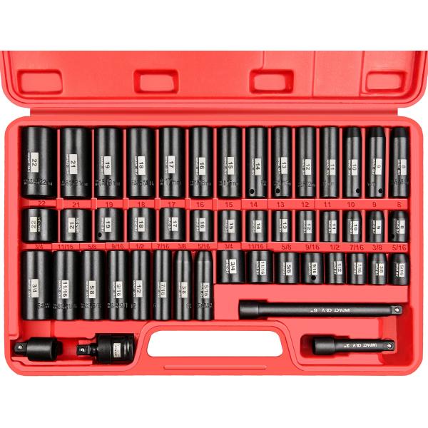・[Package Include]:3" And 6" Drive Impact Extension Bar, 3/8" Universal Joint, 1/2" To 3/8" Reducer And The Following So...