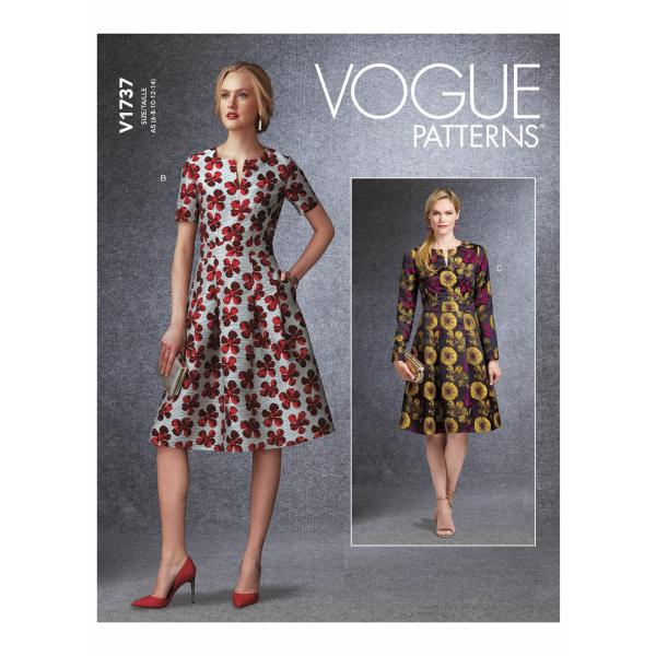 <h4>商品の特徴</h4><ul><li><b>コレクション</b>: Vogueの秋コレクション「V1737」ミセス用フィット＆フレアドレスパターンです</l...