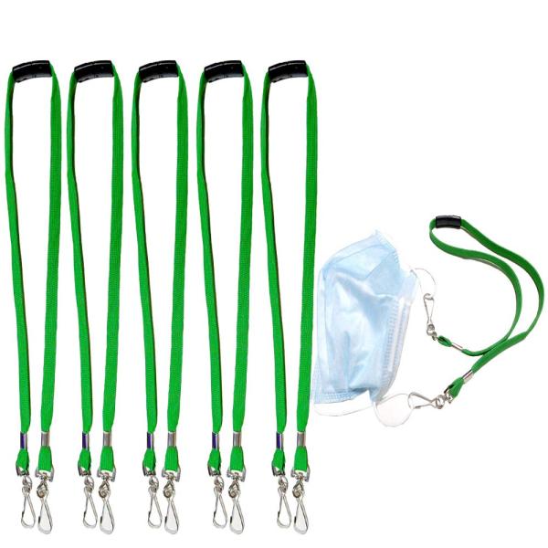 ・pack of 50 premium green mask lanyards,which prevents dropping of masks.・The eyeglass lanyards with clips allows face p...