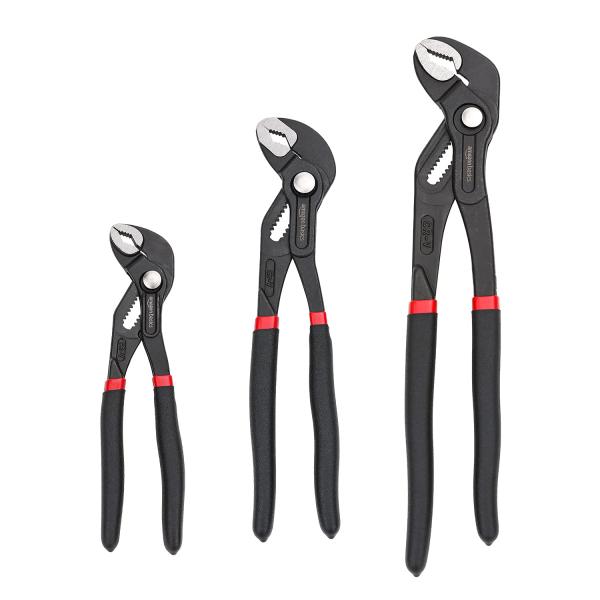 ・3-piece set of quick-release groove joint pliers for loosening nuts, gripping pipes, tightening fasteners, and more・Inc...