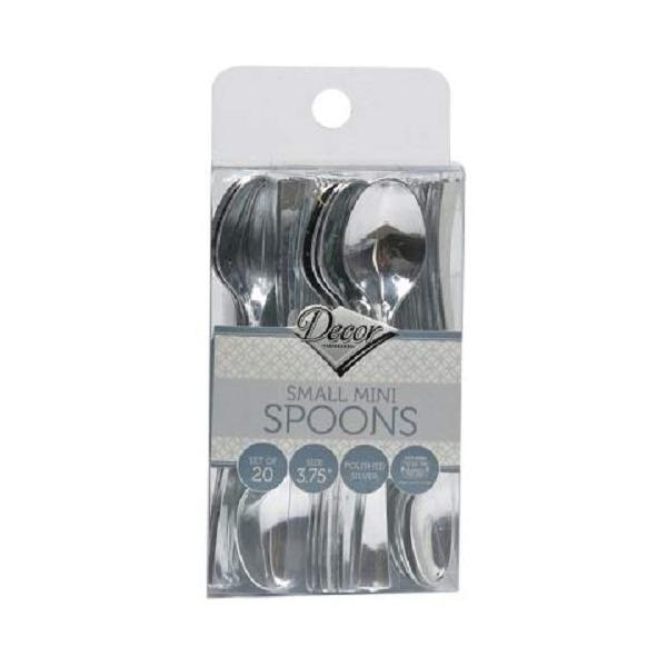 ・PACKAGE INCLUDES: 36 Silver Small Mini Spoon・ELEGANT DESIGN: These plastic small mini spoons with silver and simple des...
