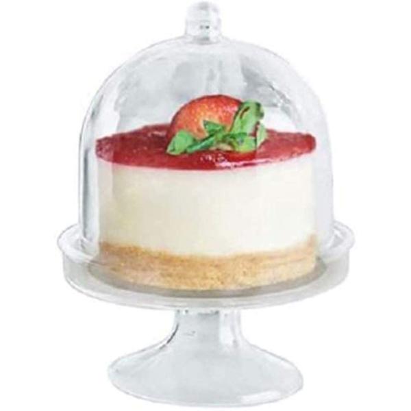 ・CHIC ＆ ELEGANT DESIGN: Our luxurious clear plastic mini cake stands boast an exquisite design that adds a touch of soph...