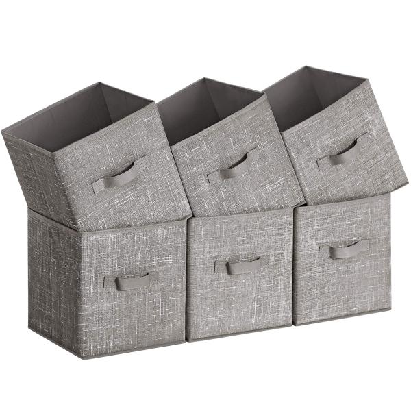 ・[Durable and Stable] Organize your items with this set of 6 durable, stable storage cubes. Each box with two handles ca...