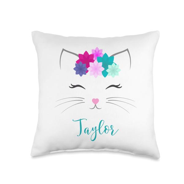 ・This personalized cat gift is perfect for kitty cat lovers named Taylor. This whimsical accessory makes a great additio...